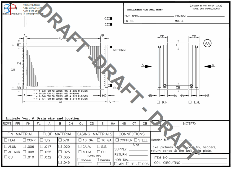 Coil Drawing Library - Solutions - Bethel Products LLC